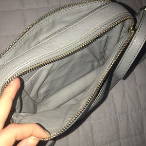 Bags | Fossil Blue Leather Crossbody Bag | Poshmark